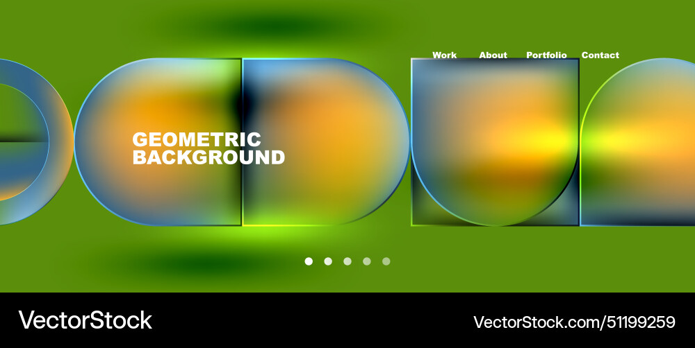 Liquid and geometric shapes in electric blue Vector Image