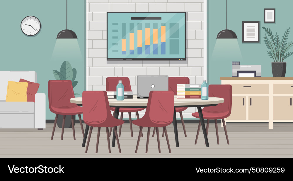 Meeting room cartoon Royalty Free Vector Image