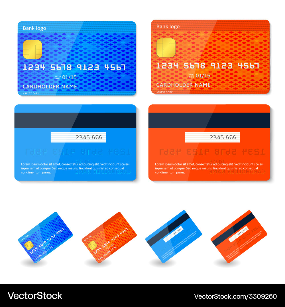 Credit cards Royalty Free Vector Image - VectorStock