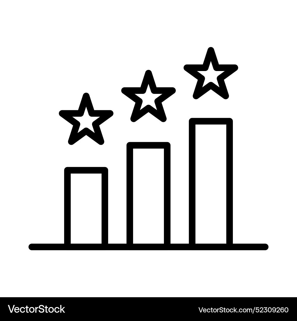 Customer product rating icon linear logo mark Vector Image