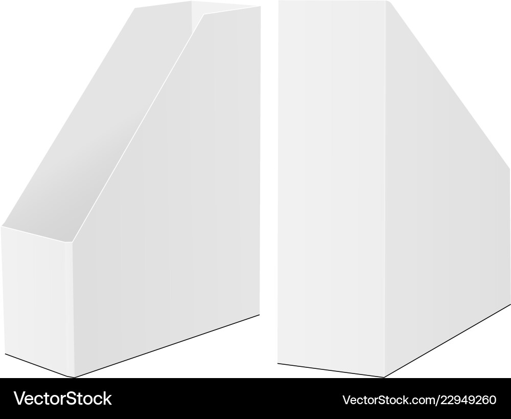 File holder mock up isolated on white background Vector Image