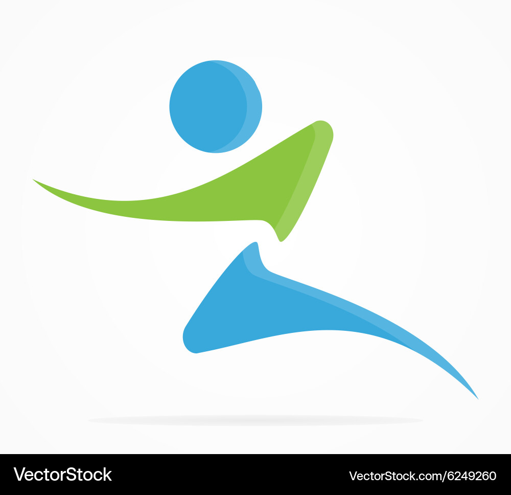 Fitness and running logo Royalty Free Vector Image