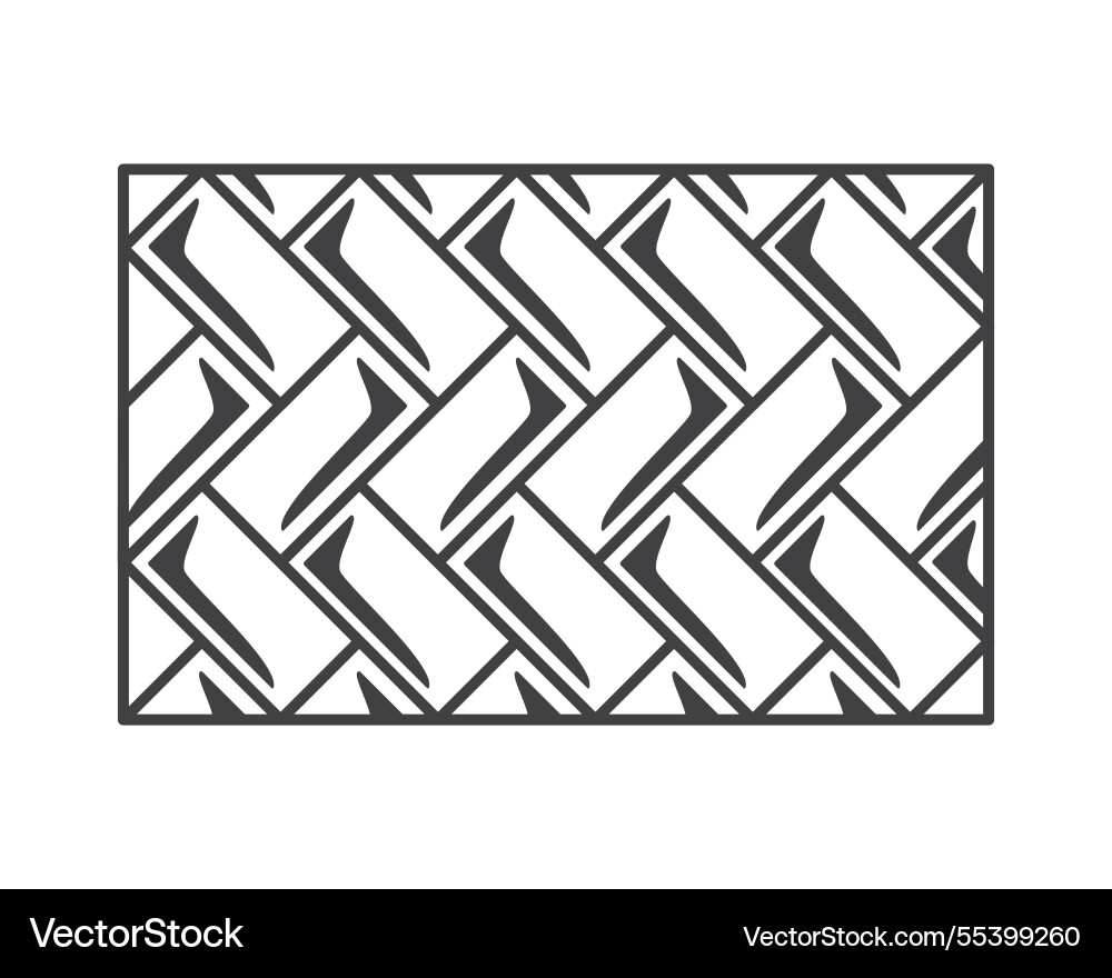 Floor tile outline icon isolated on white Vector Image