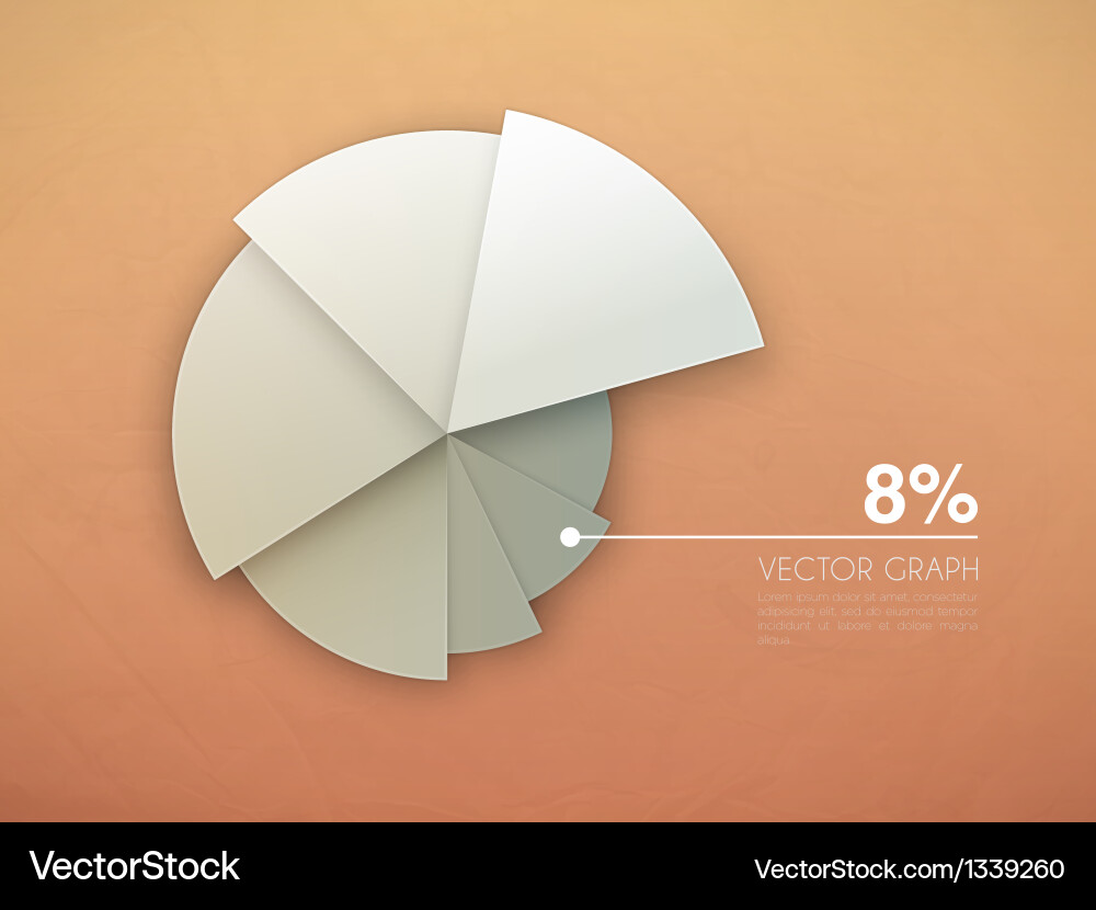 Graph diagram pie chart Royalty Free Vector Image