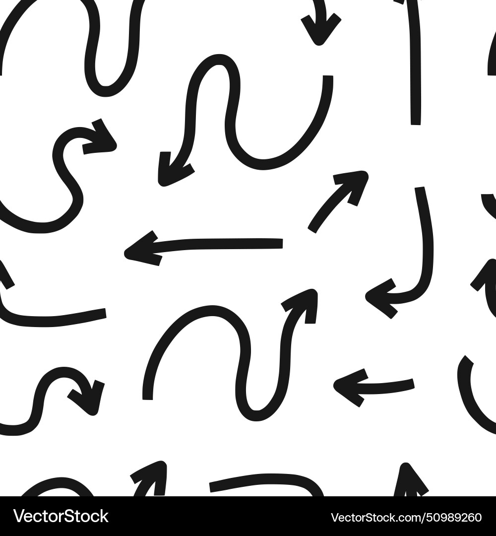 Hand drawn arrows seamless pattern Royalty Free Vector Image