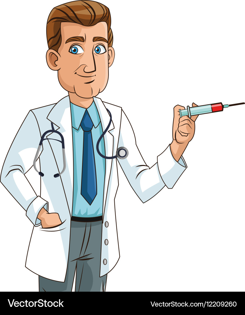 Isolated doctor cartoon design Royalty Free Vector Image