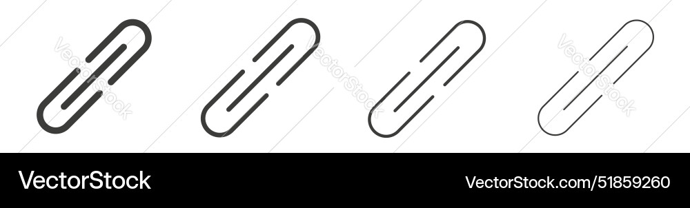 Link icon set web hyperlink strength Royalty Free Vector