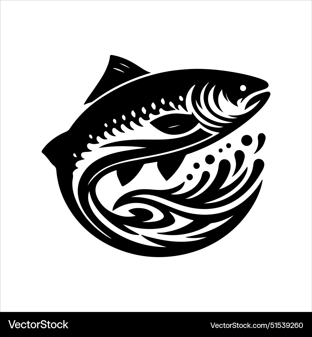 Pertaining to fish that live on or near Royalty Free Vector