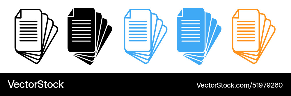 Piled documents icon symbolizing extensive office Vector Image