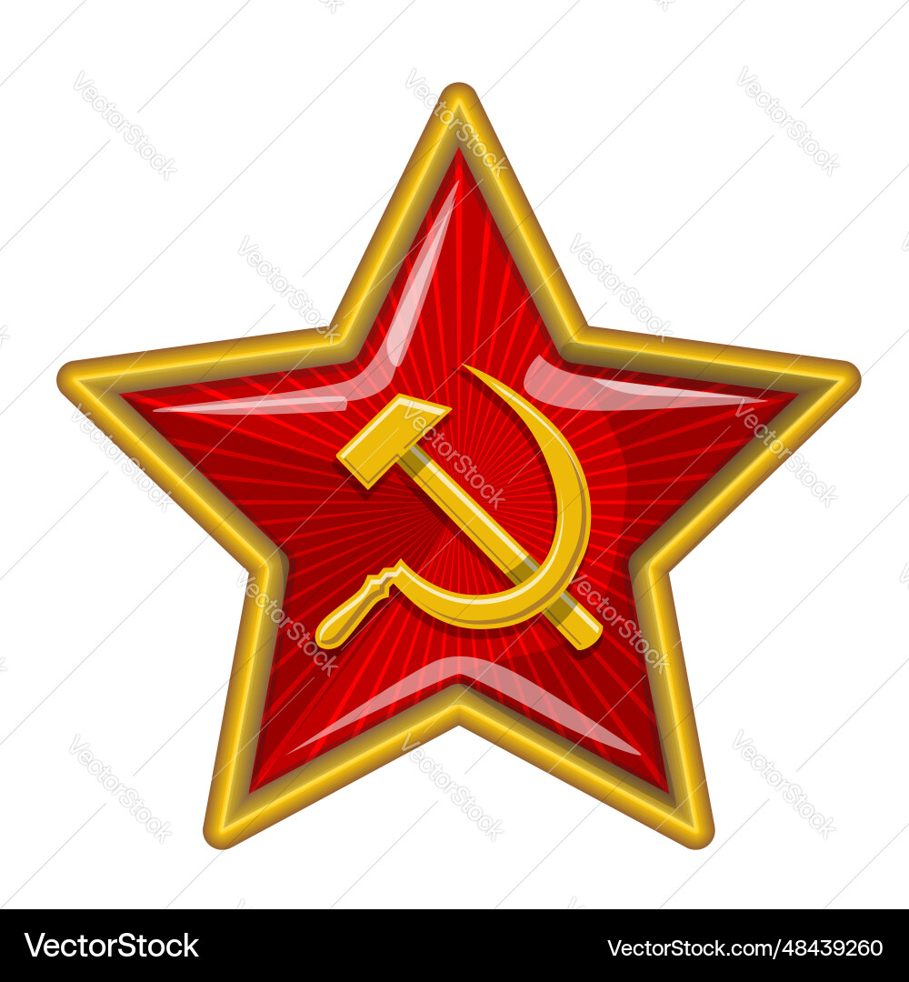 Soviet soldiers red star Royalty Free Vector Image