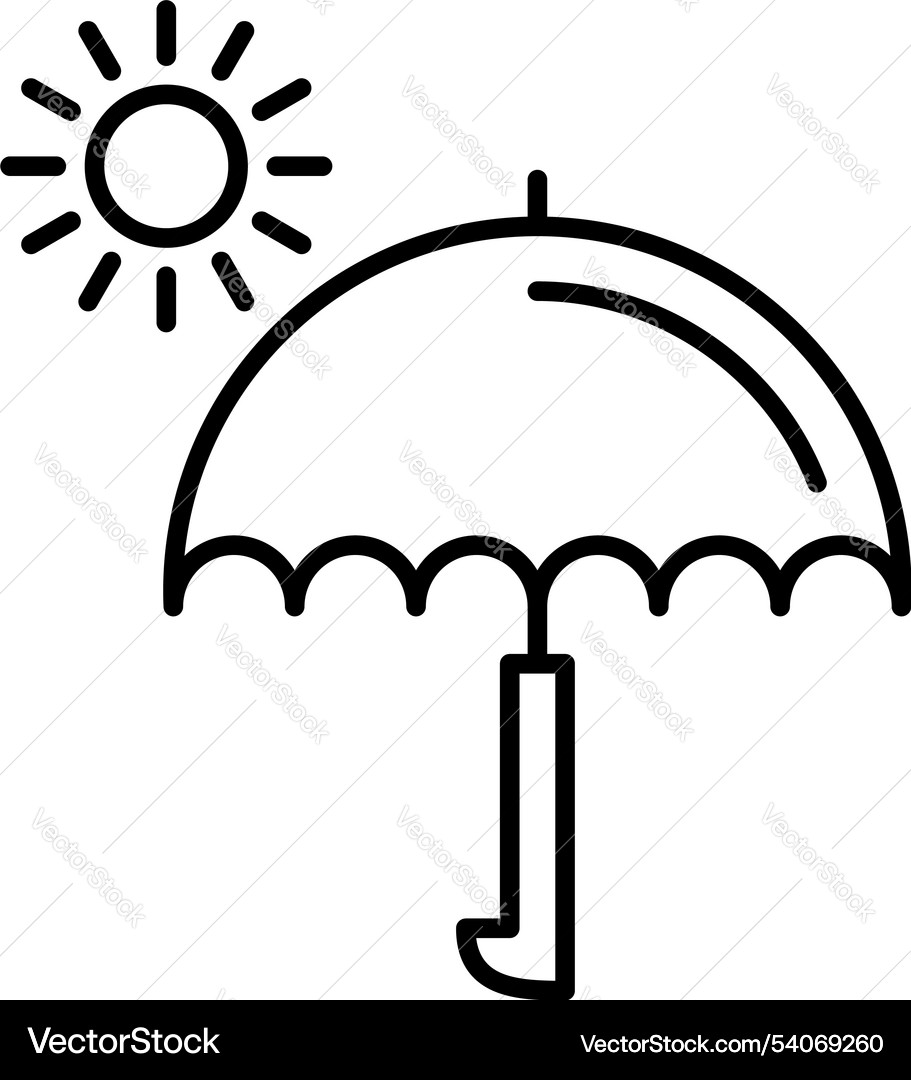 Umbrella line icon design Royalty Free Vector Image