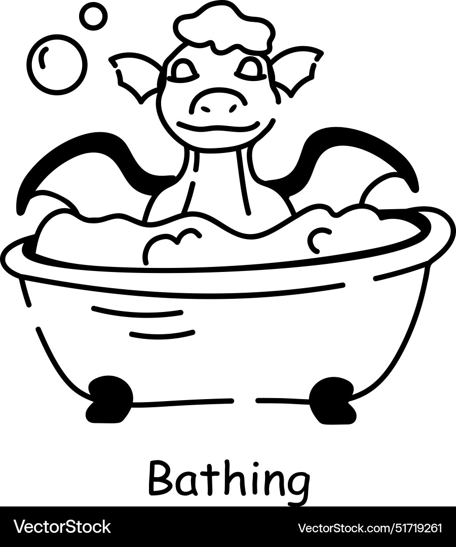 Bathing Royalty Free Vector Image - VectorStock