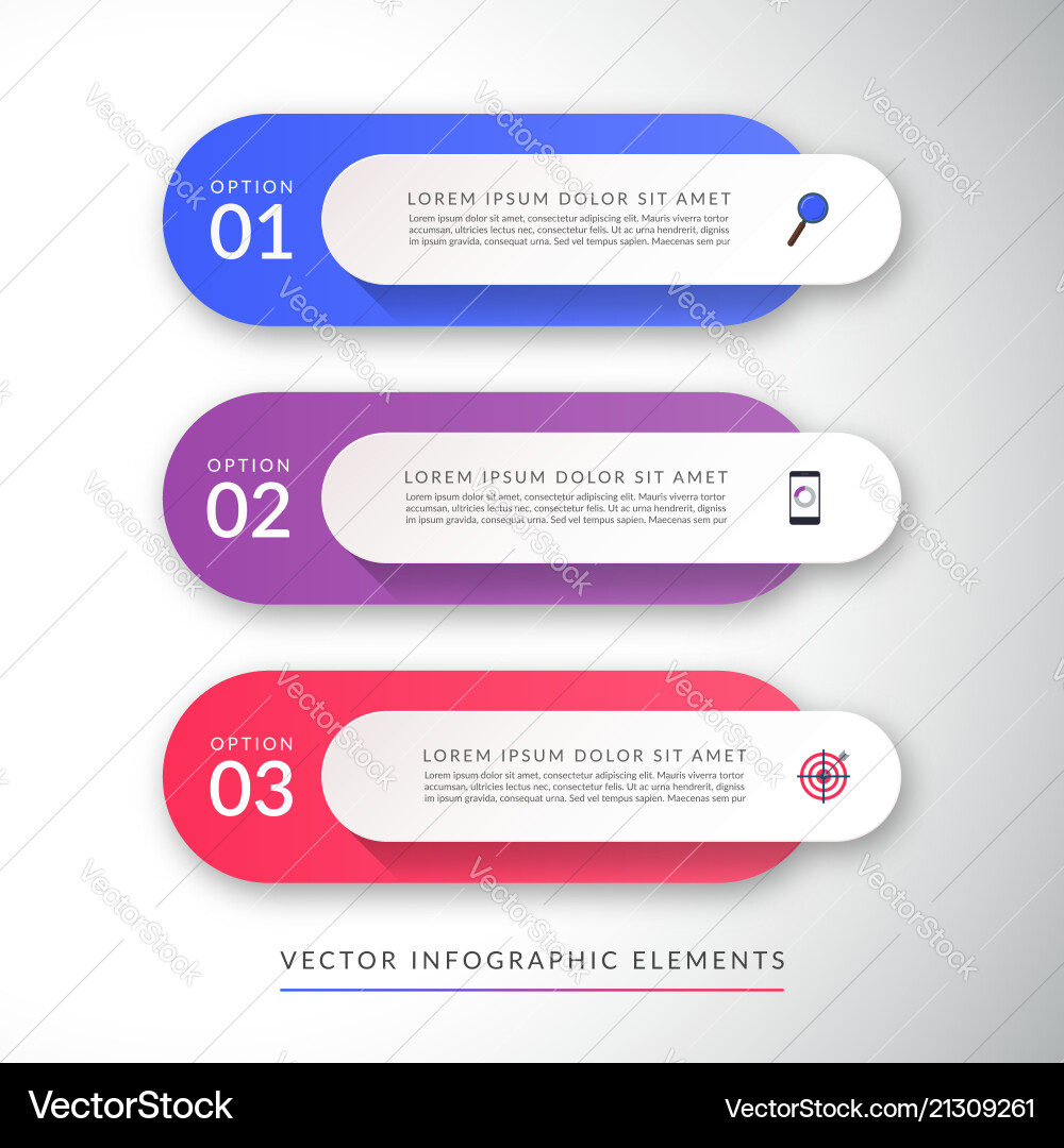 Colorful Infographic Options Template Royalty Free Vector