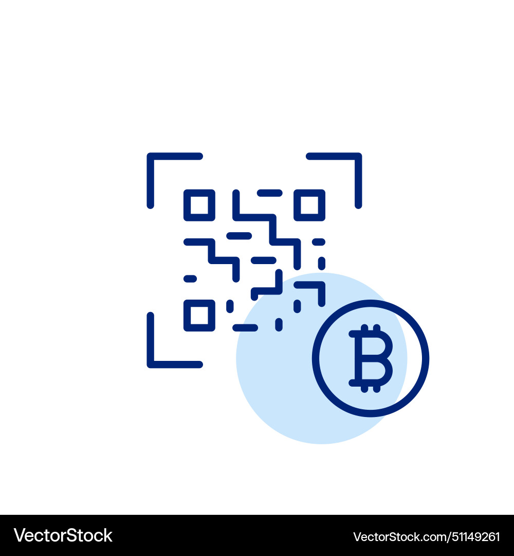 Cryptocurrency qr payment access bitcoin Vector Image