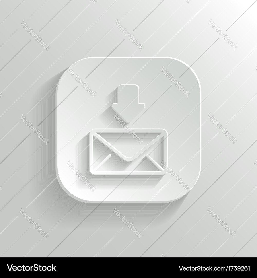 Modern White Mail Icon Royalty Free Vector Image