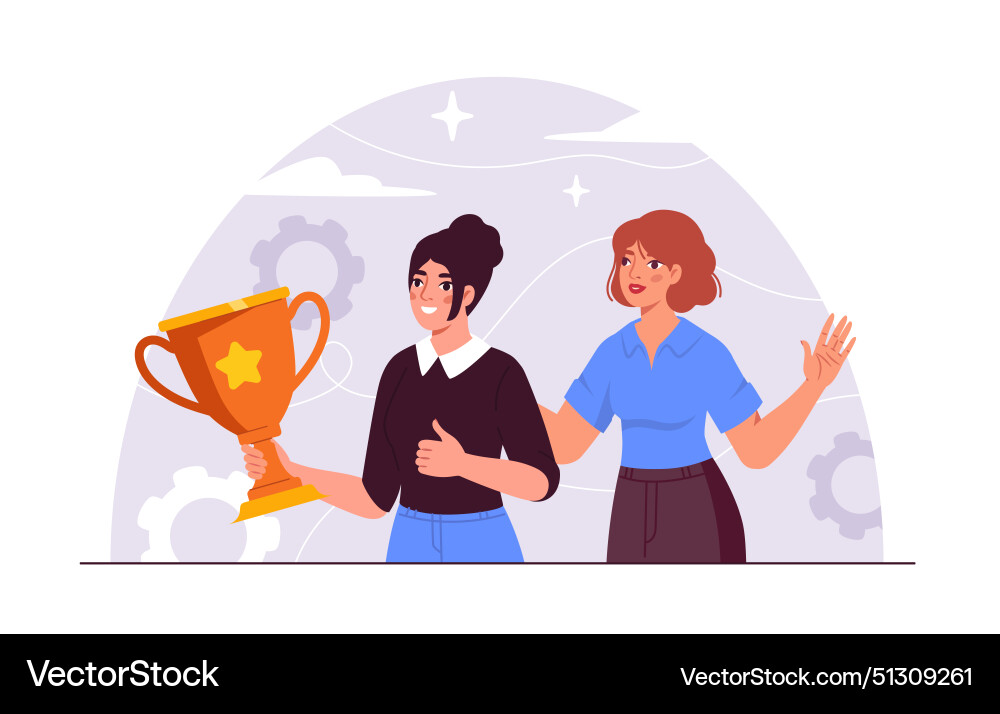 Promotion at work concept Royalty Free Vector Image