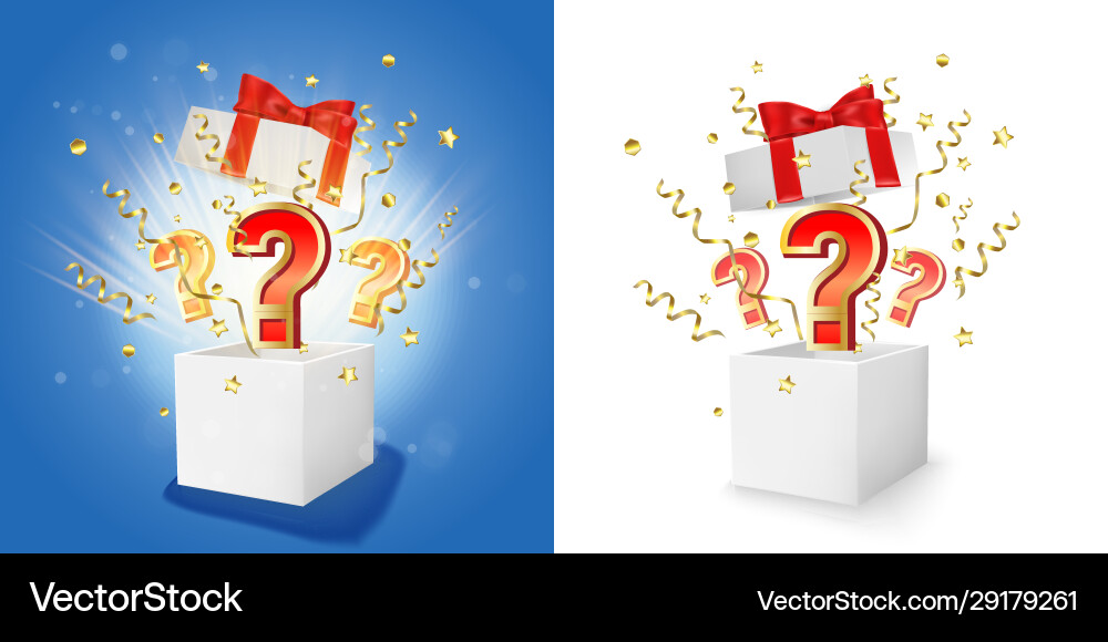Question Mark Gift Box Concept Royalty Free Vector Image