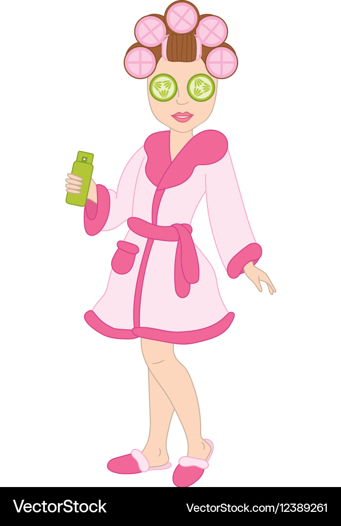 Spa girl Royalty Free Vector Image - VectorStock