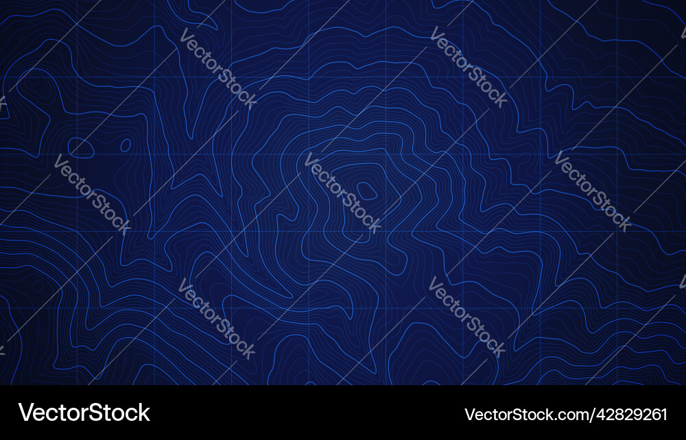 Underwater Topography Map Royalty Free Vector Image