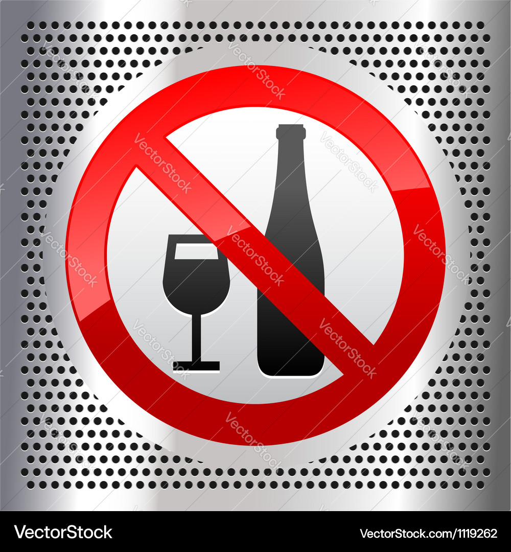 Alcohol Prohibition Symbol Royalty Free Vector Image