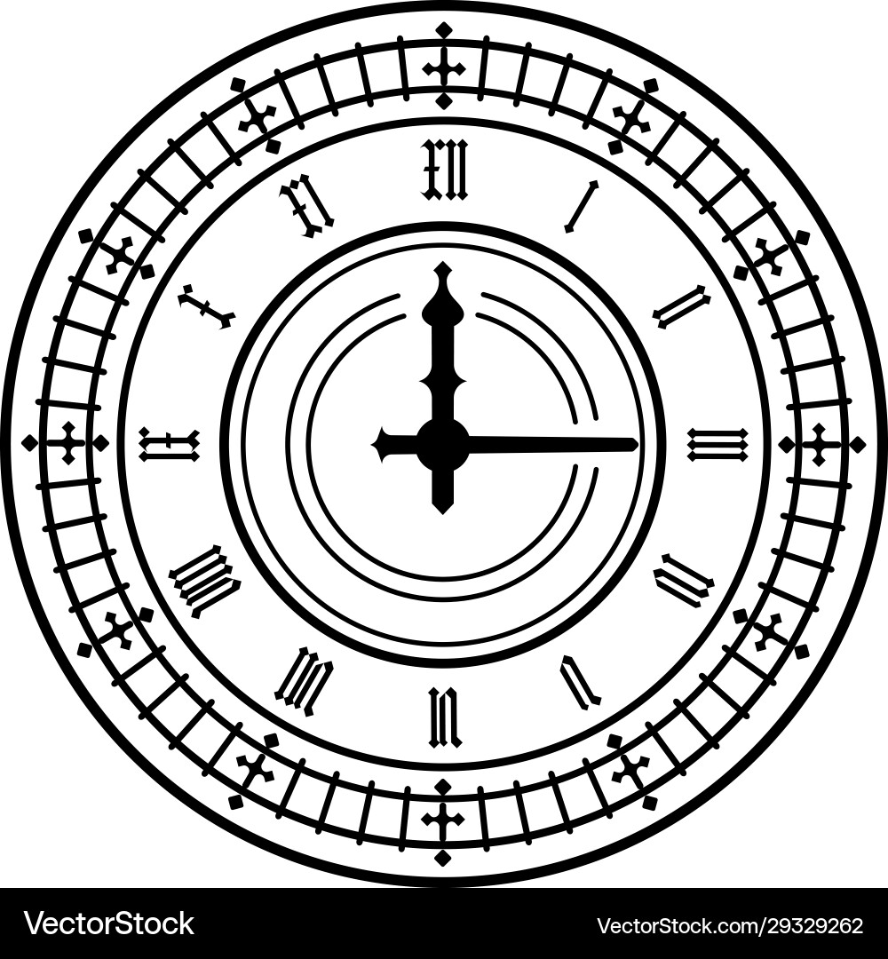 Big ben clock Royalty Free Vector Image - VectorStock
