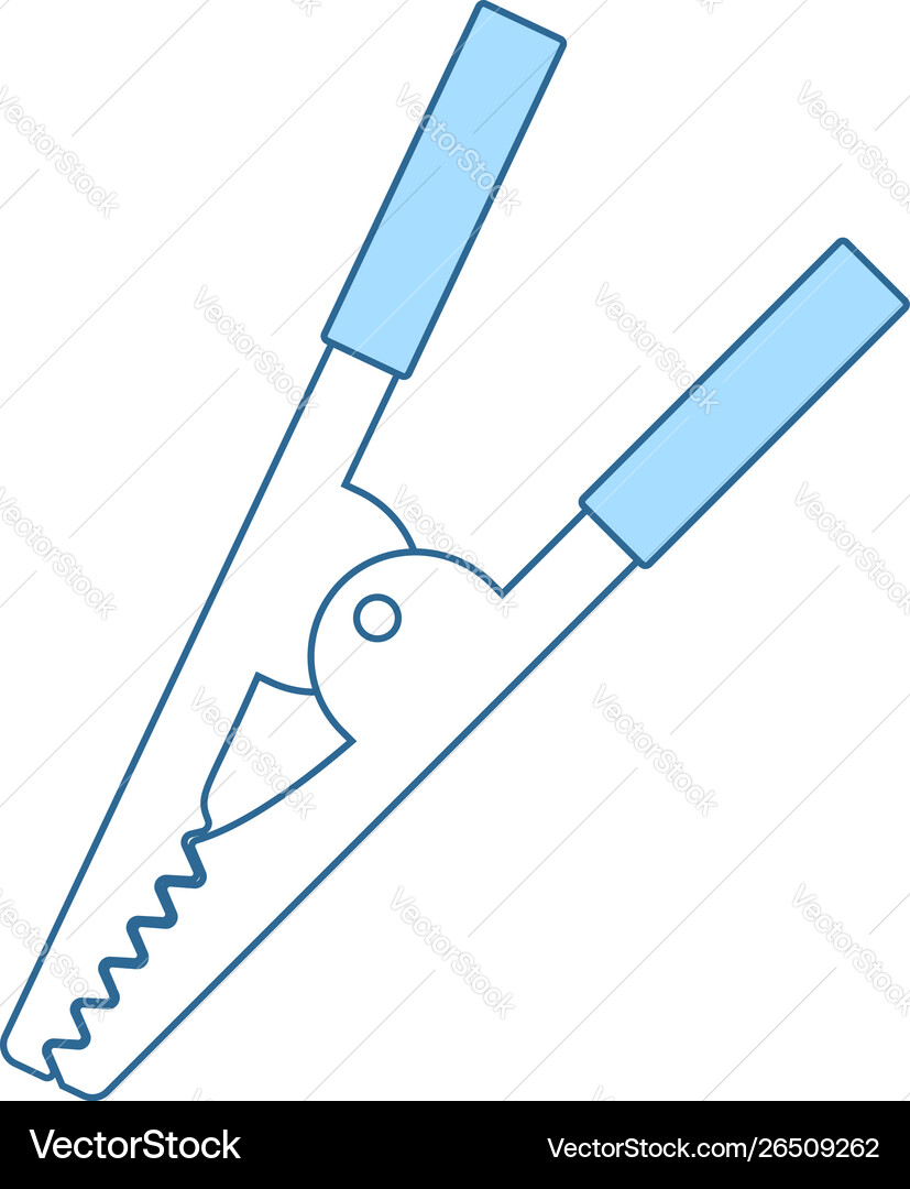 Crocodile clip icon Royalty Free Vector Image - VectorStock