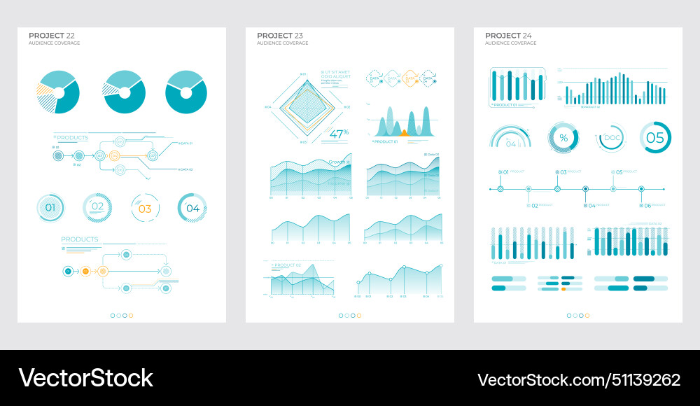 Finance elements commercial charts abstract Vector Image