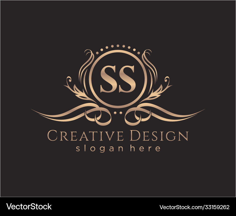 Initial ss beauty monogram and elegant logo design