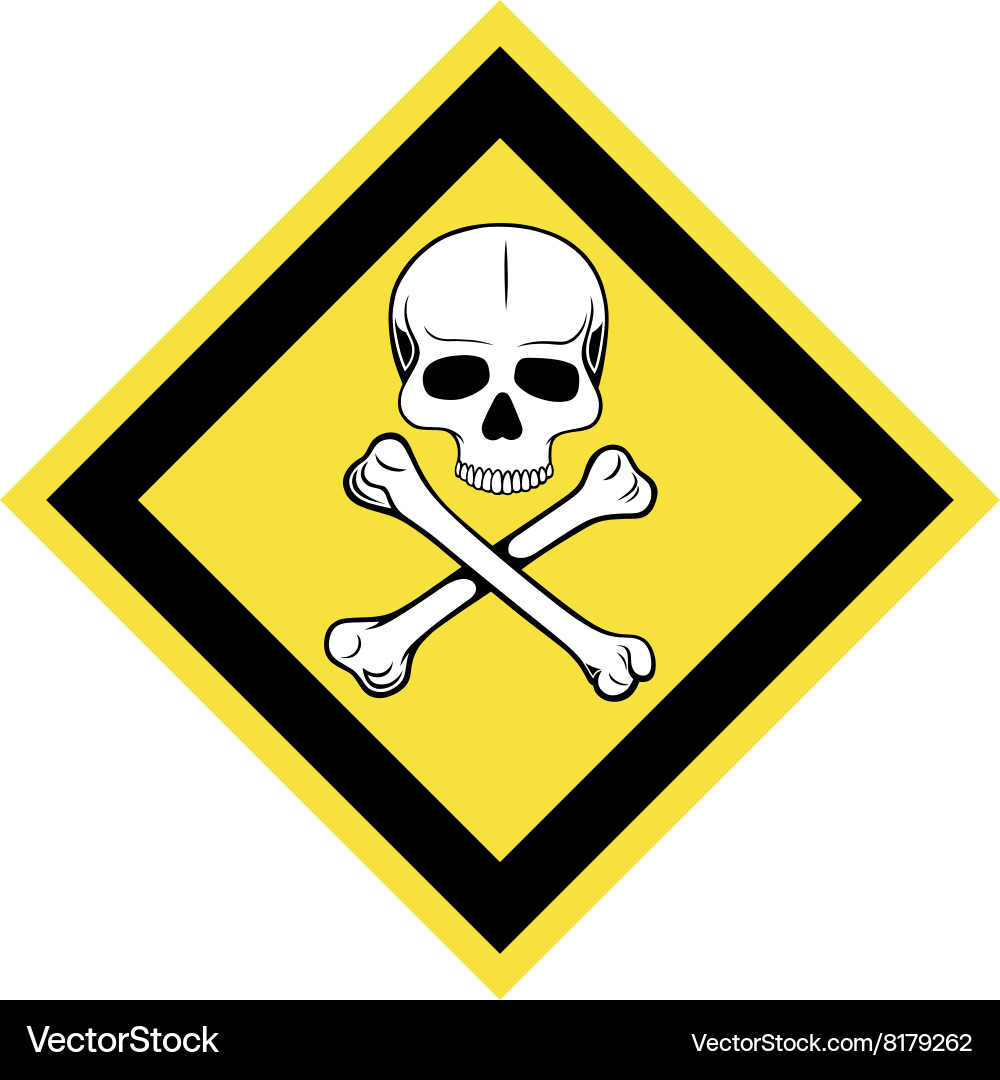 Skull and crossbones symbol Royalty Free Vector Image
