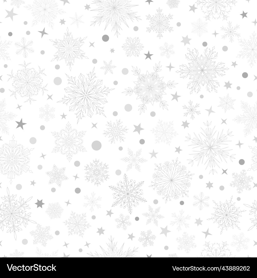 Snowflake Winter Seamless Pattern Royalty Free Vector Image