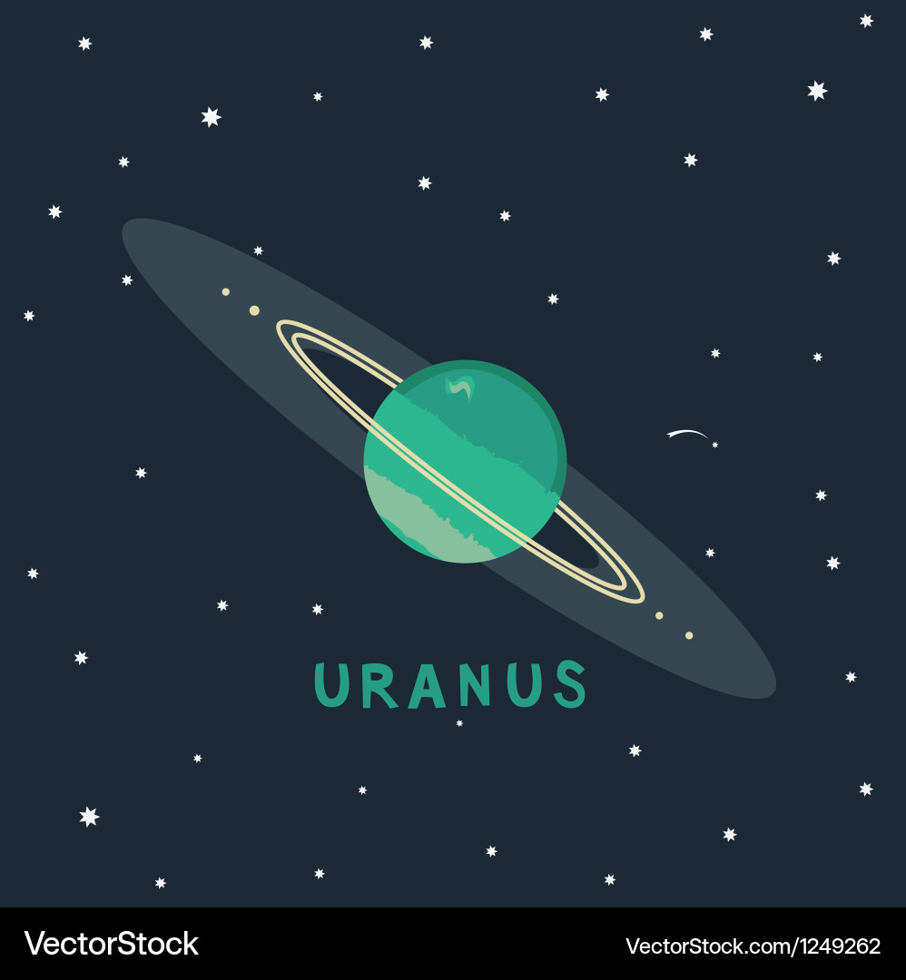 Uranus Space - Celestial View Royalty Free Vector Image
