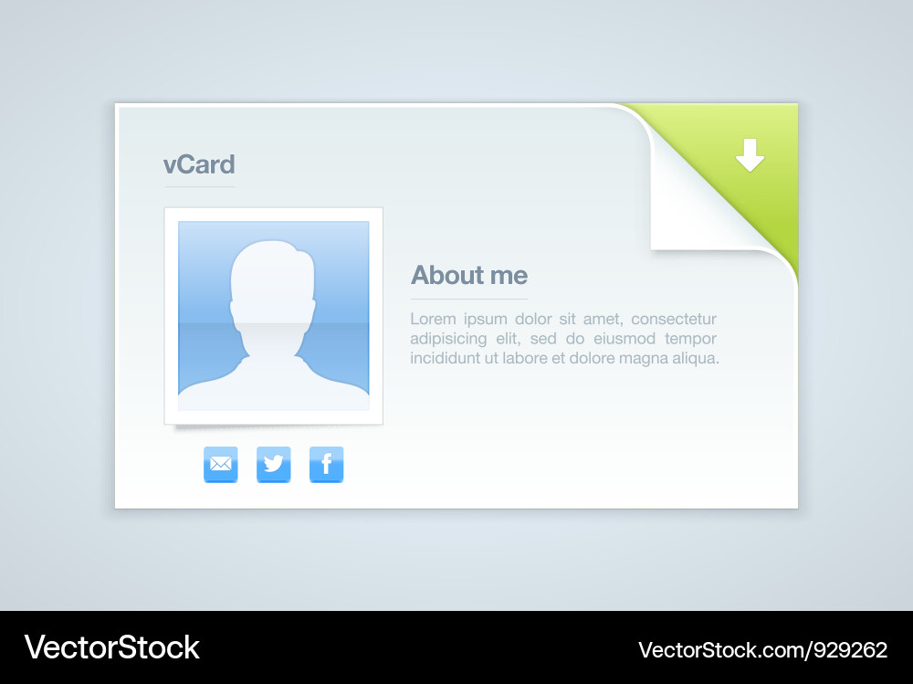 Visit card personal info Royalty Free Vector Image