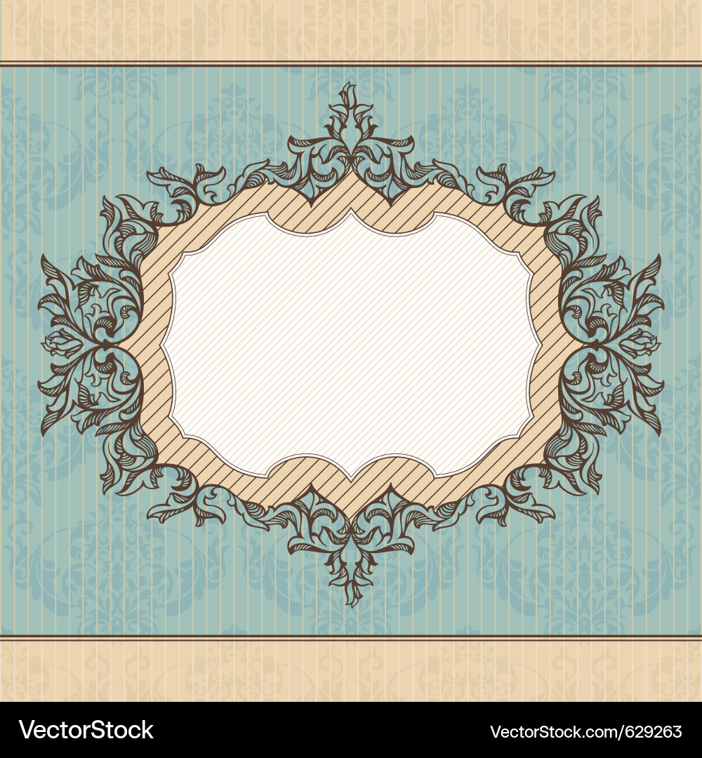 Abstract Retro Royal Vintage Frame Royalty Free Vector Image