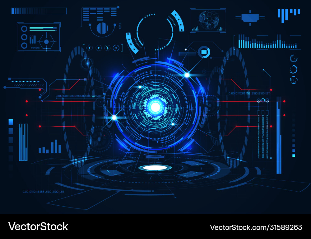 Abstract technology ui futuristic concept hud Vector Image