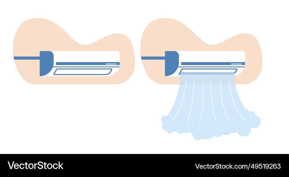 Air Conditioner - Cool Air Flow Royalty Free Vector Image