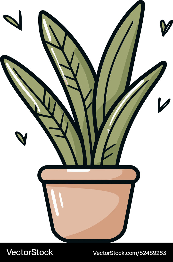 Artisanal botany crafted plant for creative g Vector Image