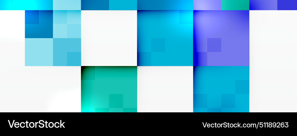 Blue and white checkered rectangle pattern Vector Image