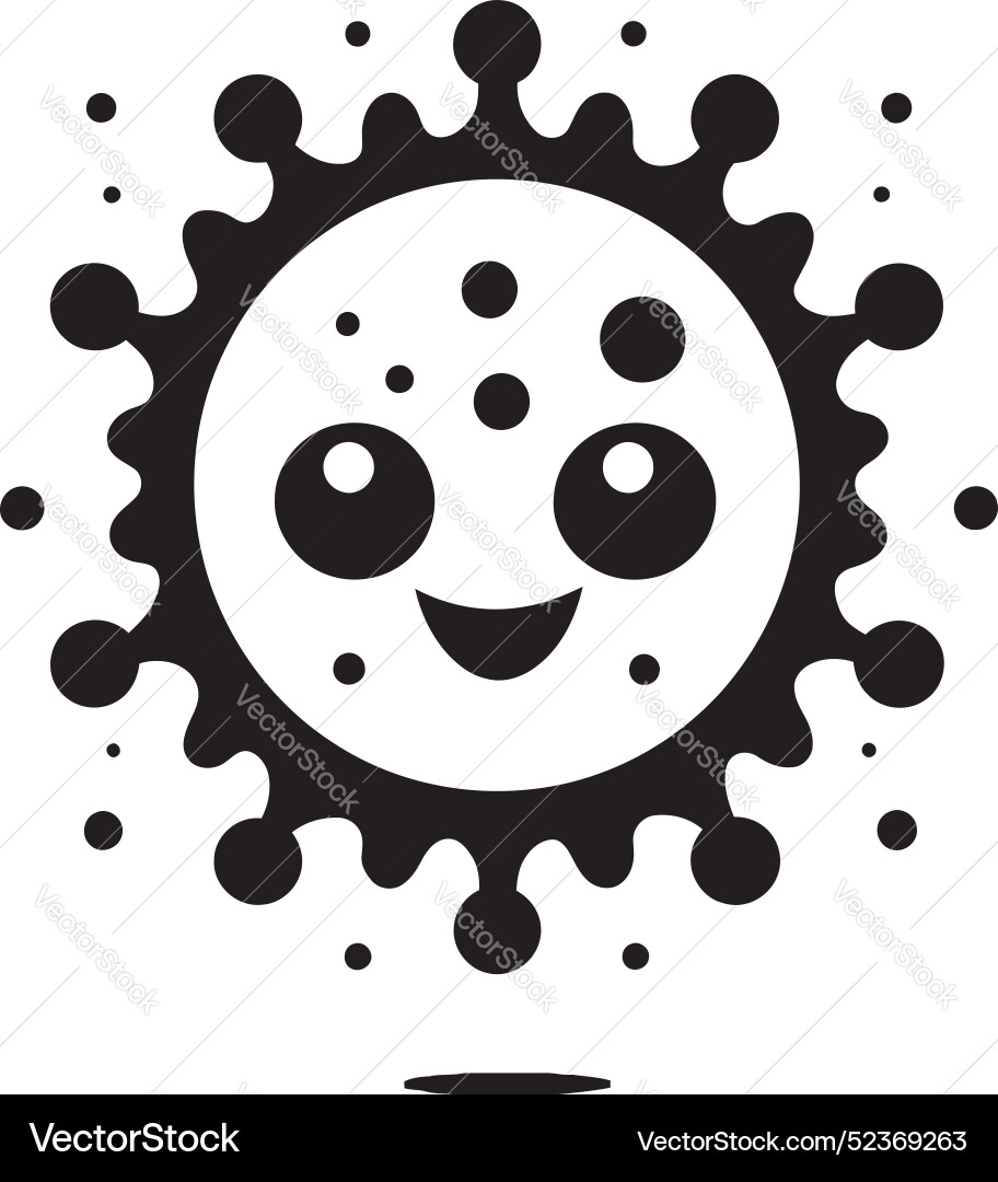 Infectious delight black design radiant virus Vector Image
