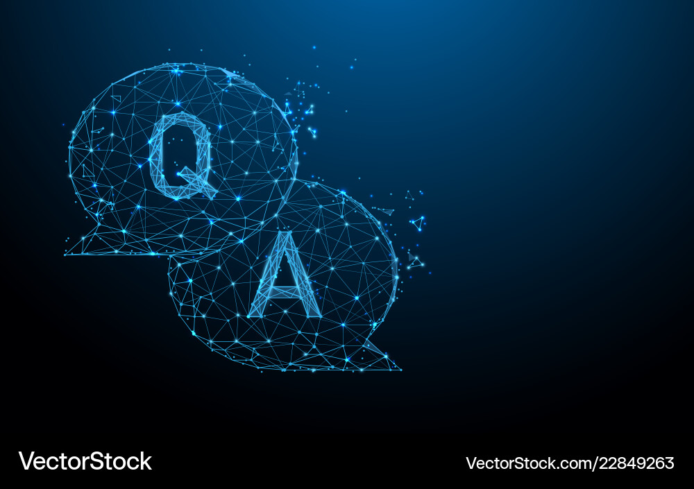 Question amp answer bubble chat form lines Vector Image