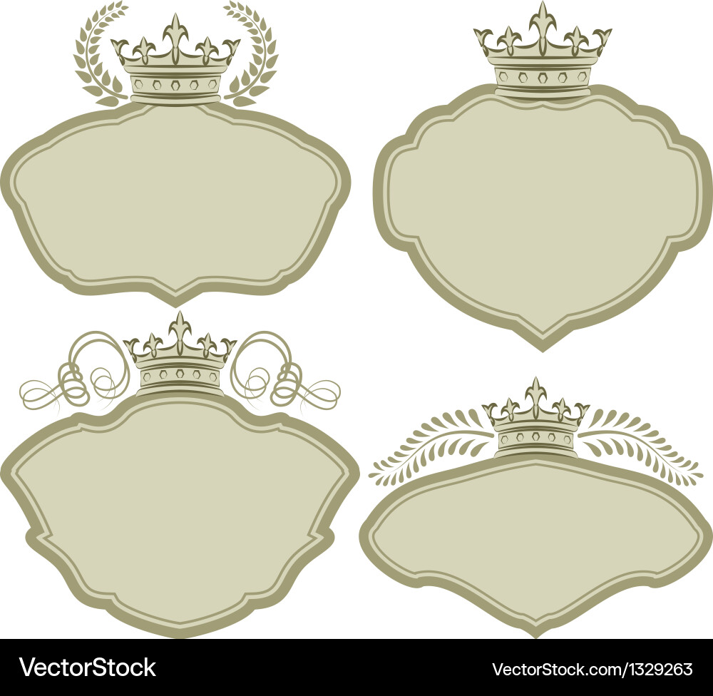 Royal Crown Frames Royalty Free Vector Image - VectorStock