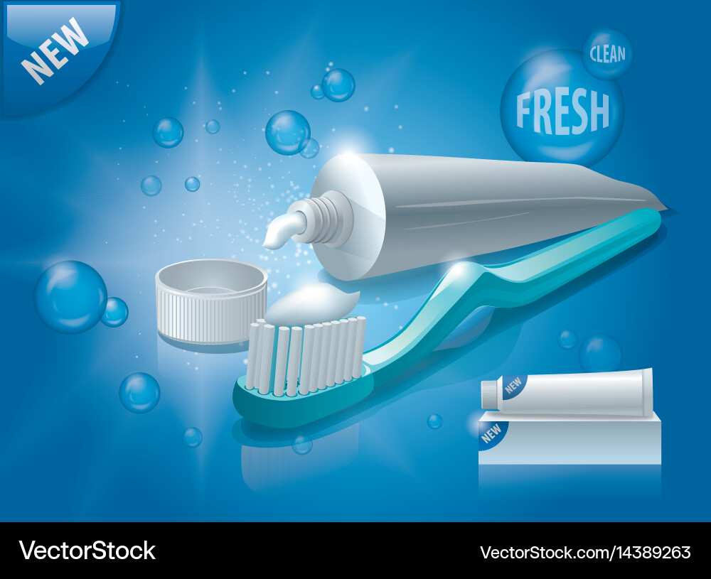 Toothpaste advertising Royalty Free Vector Image