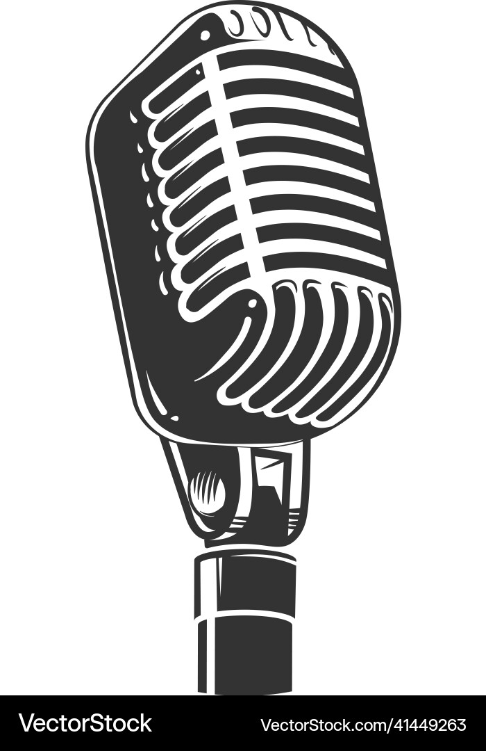 Vintage Microphone Icon Royalty Free Vector Image