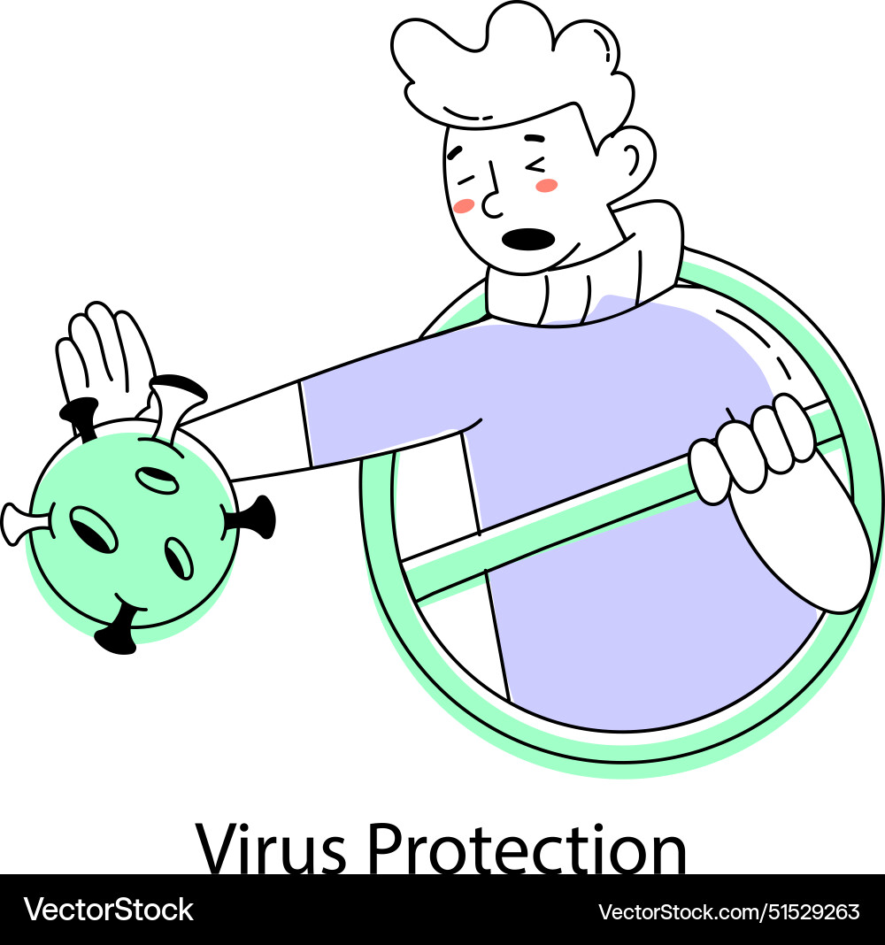 Virus protection Royalty Free Vector Image - VectorStock