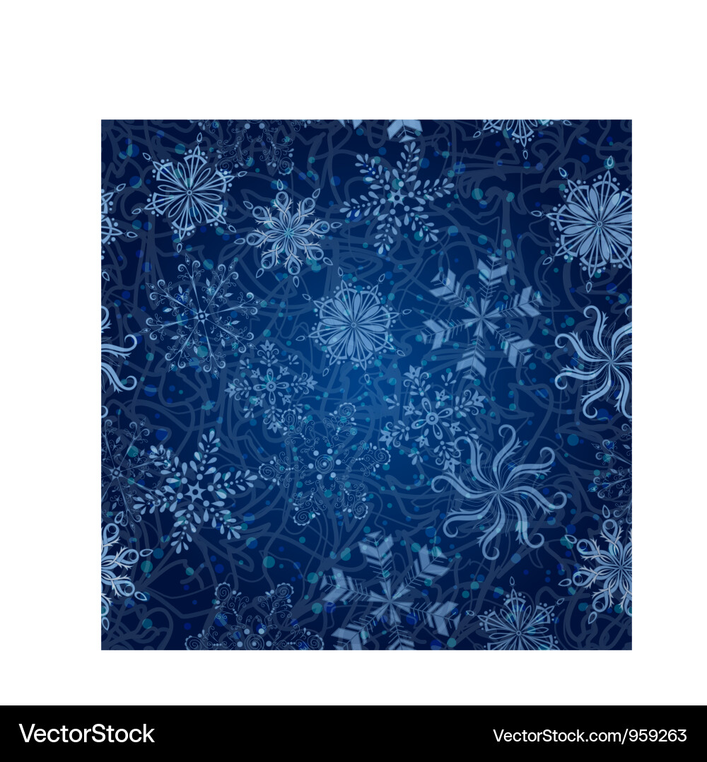 Winter Snowflake Seamless Background Royalty Free Vector
