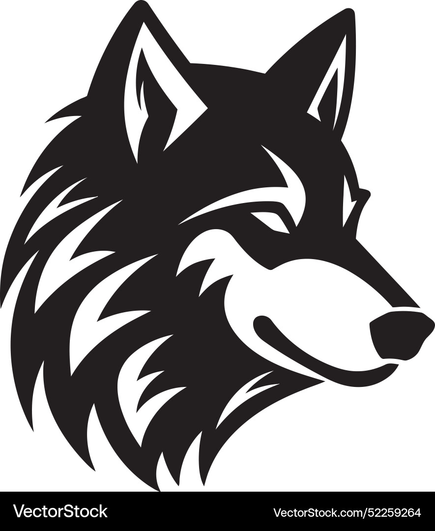 Geometric wilderness wolf black wolf moonlight gra