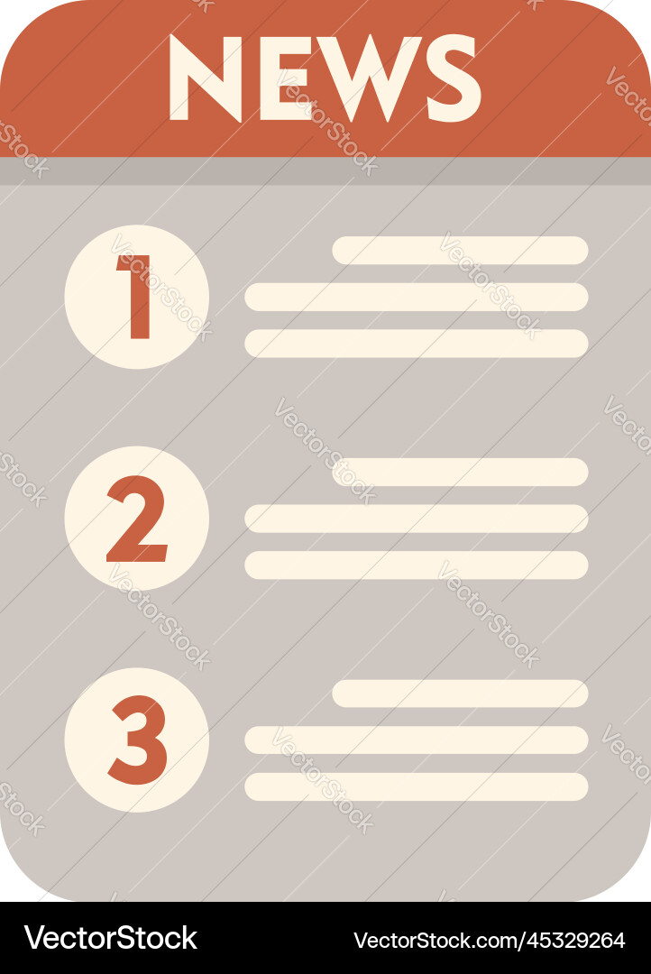 News icon flat web interface Royalty Free Vector Image