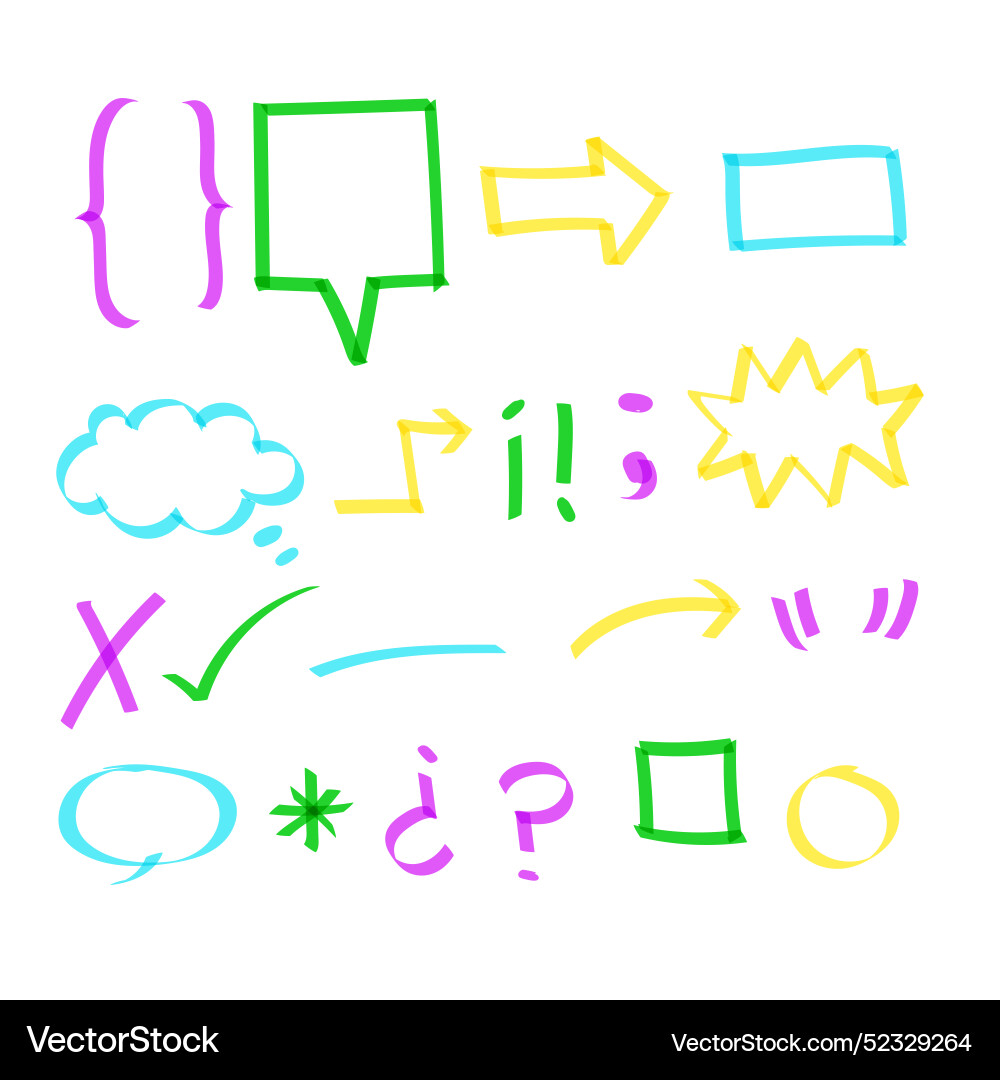 School infographic elements with colorful markers Vector Image