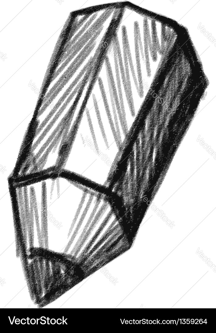 Sketched pencil Royalty Free Vector Image - VectorStock