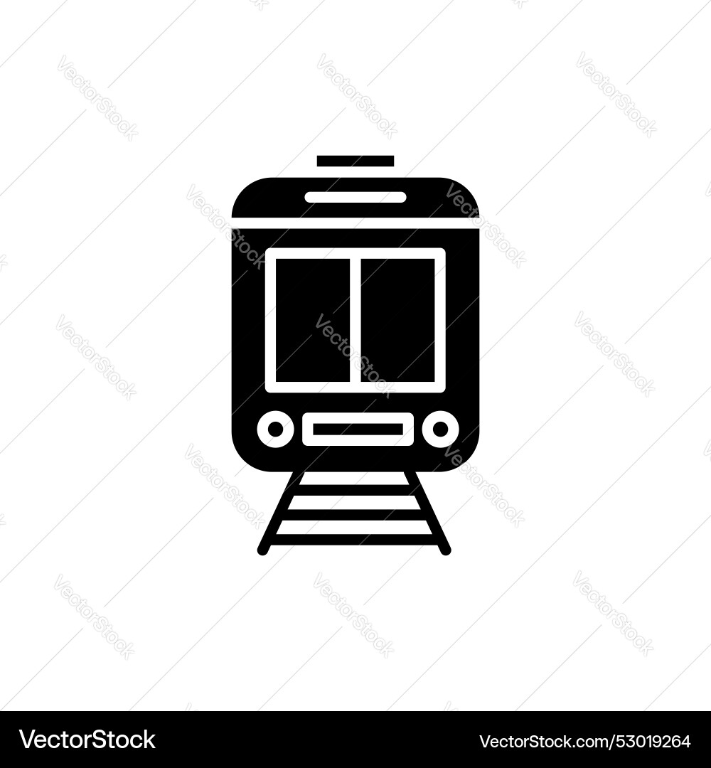 Train icon set underground metro or rail symbol Vector Image