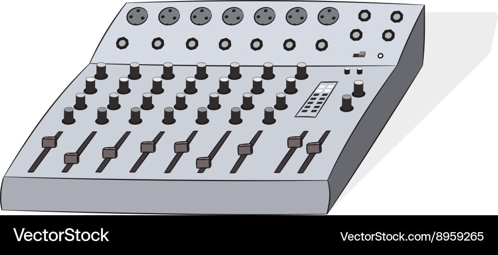 Cartoon audio mixer Royalty Free Vector Image - VectorStock